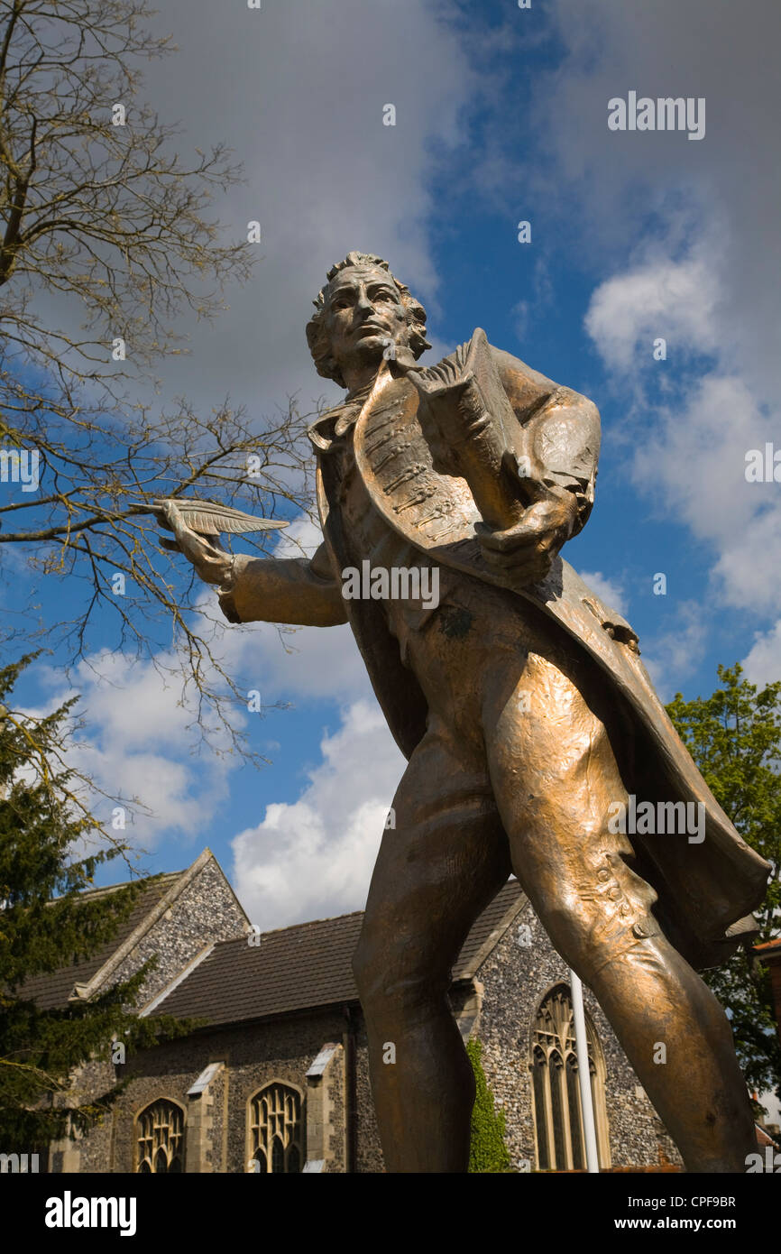 Statue Thomas Paine Thetford Norfolk England Stock Photo - Alamy
