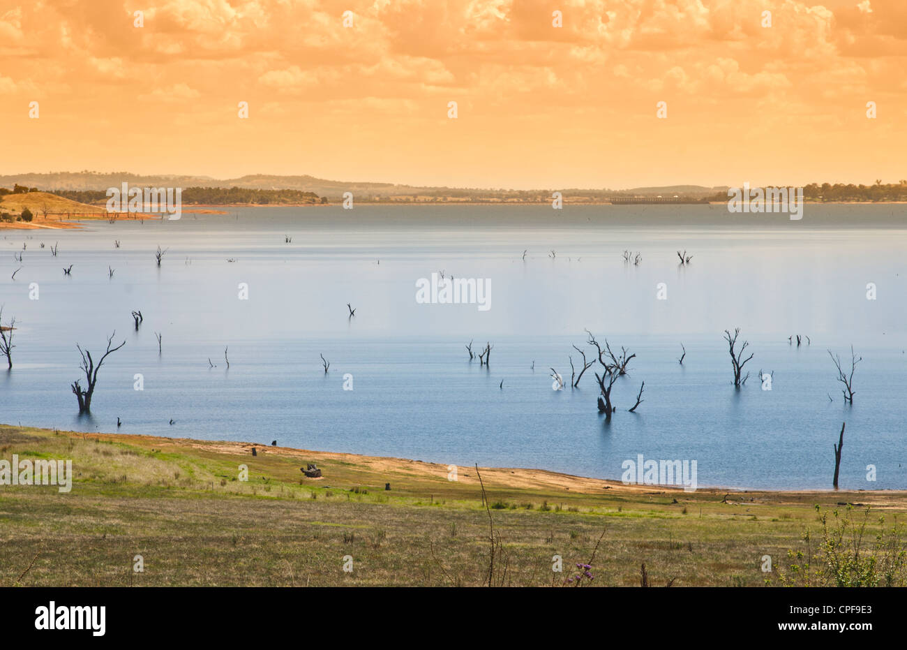 Remote area Lake Hume near Wodonga in Victoria Australia Stock Photo ...