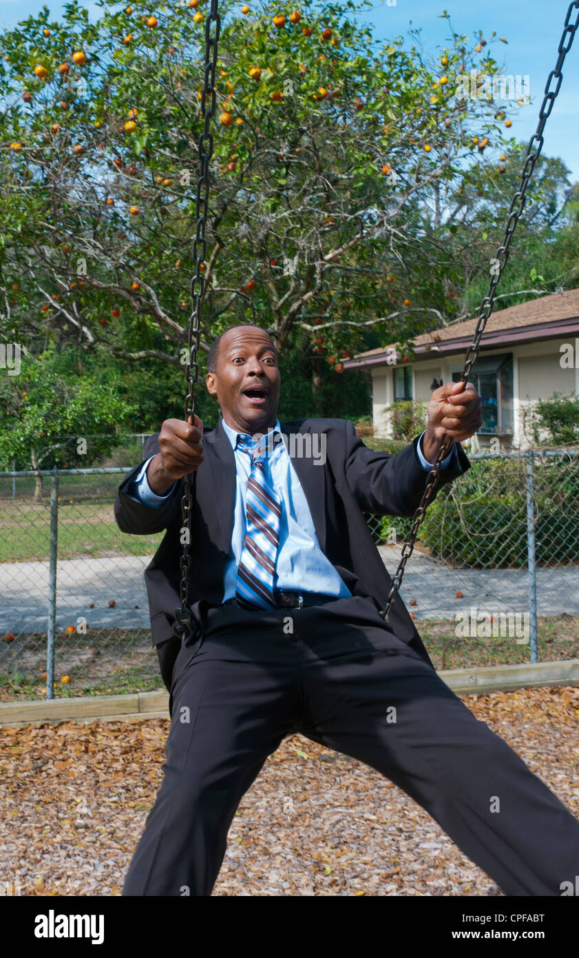 Black african american man in 40s dressed in business suit having so ...