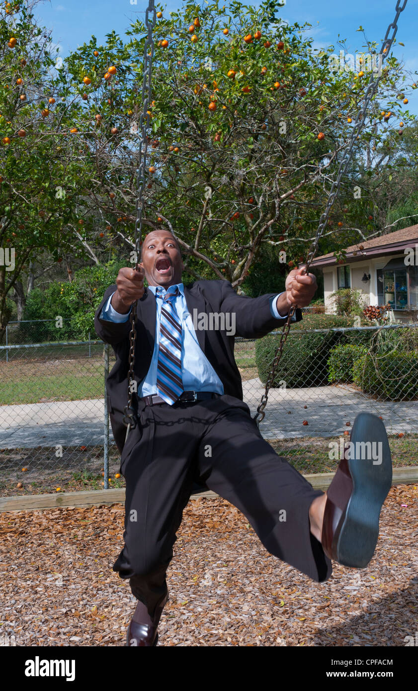 Black african american man in 40s dressed in business suit having so ...