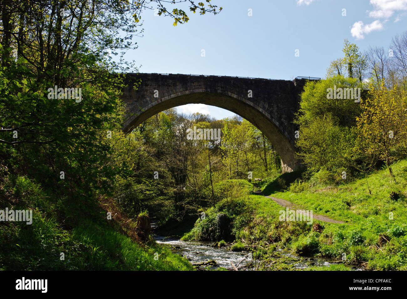 Causey Arch Railway Bridge Stock Photo - Alamy