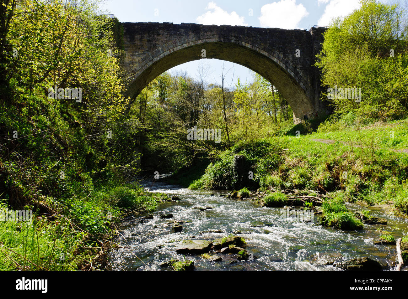 Causey Arch Railway Bridge Stock Photo - Alamy