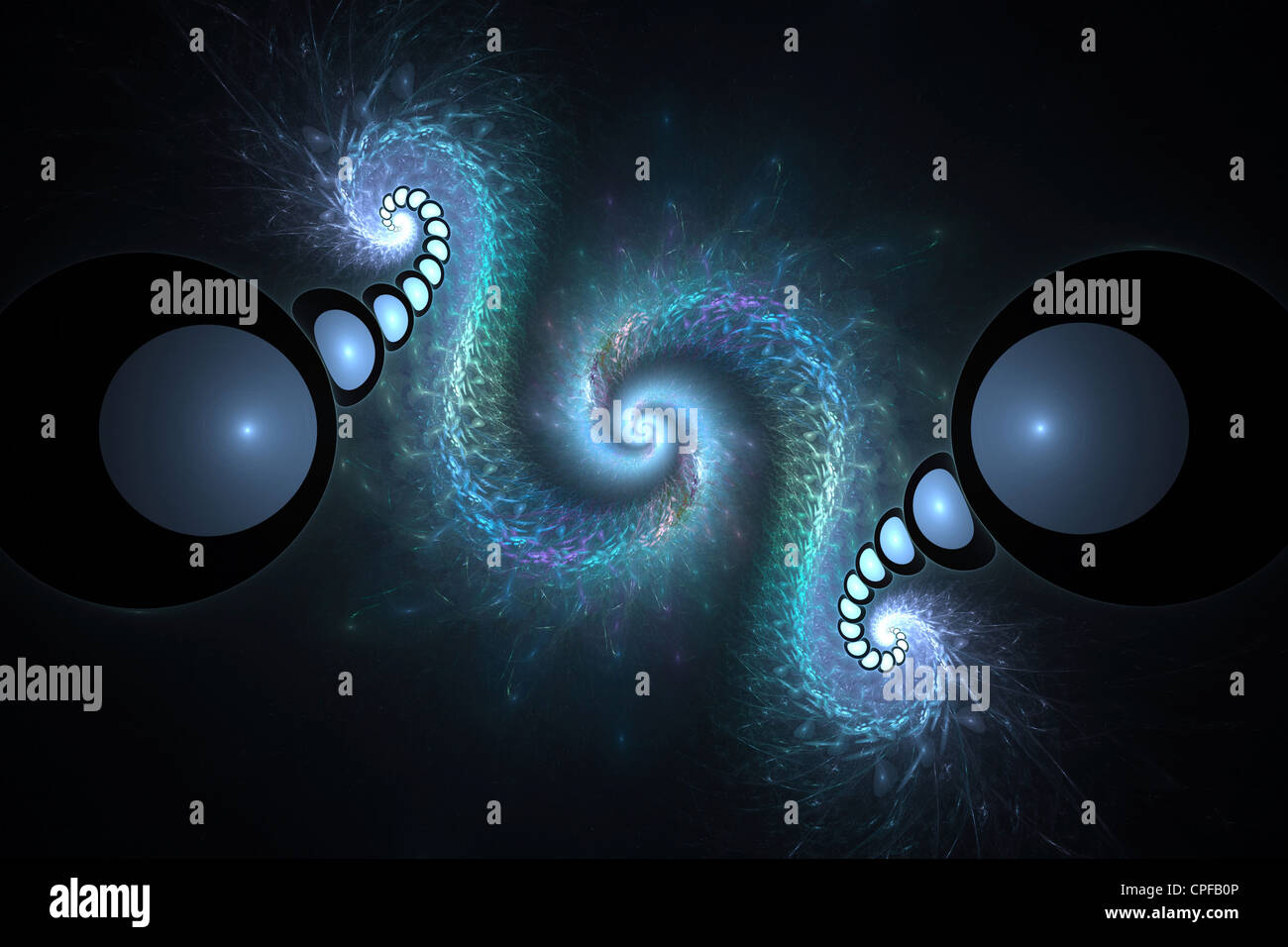 Twin System Abstract Fractal Design Stock Photo - Alamy