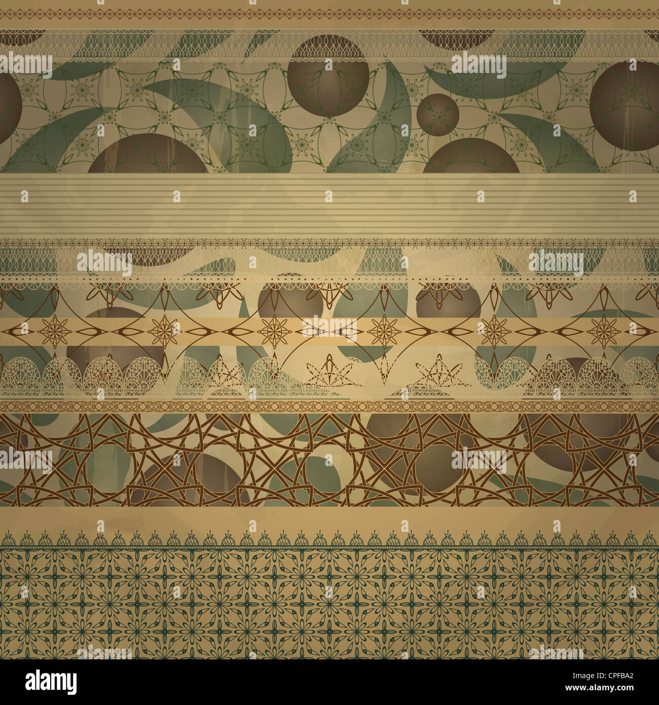 retro seamless patterns on abstract seamless background on old paper ...