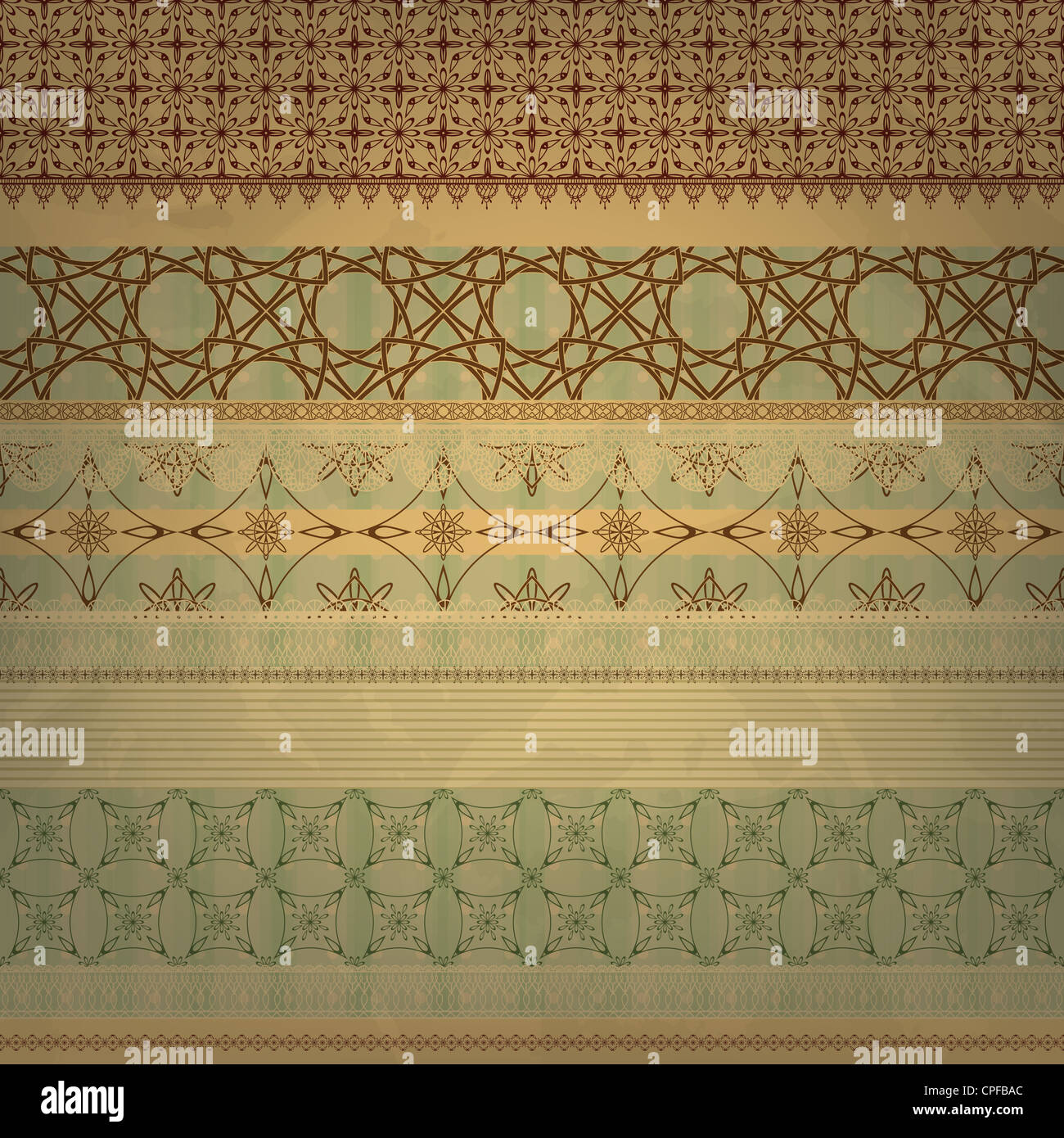 scrap template, vintage seamless patterns, old paper texture Stock ...