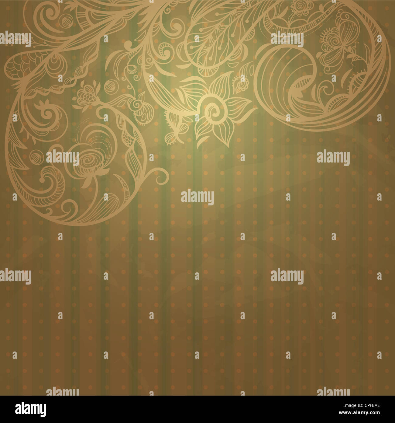 vintage spring greeting card with place for your textr, old paper ...