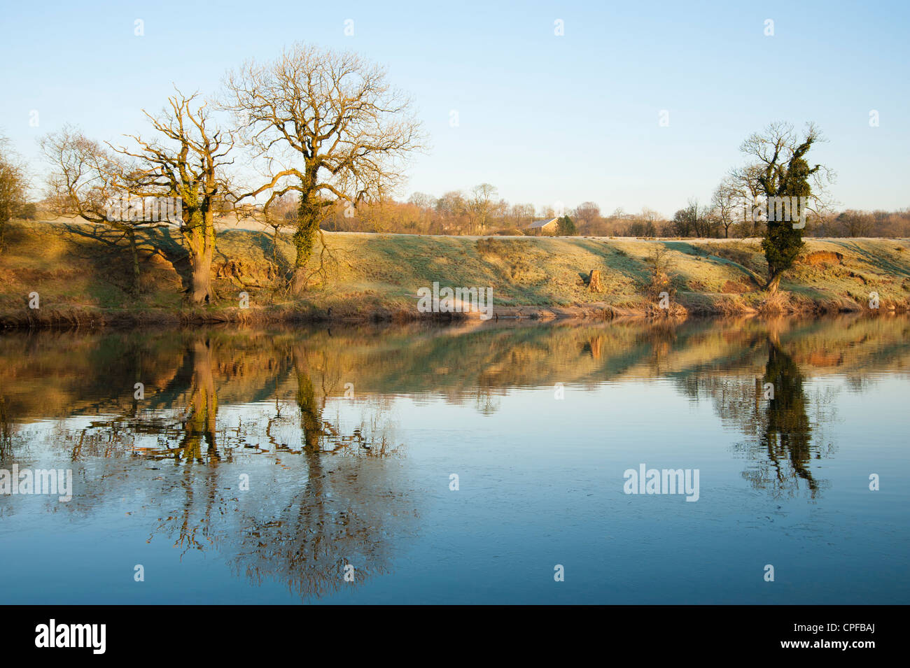 The River Ribble by Marles Wood near Ribchester Lancashire England ...
