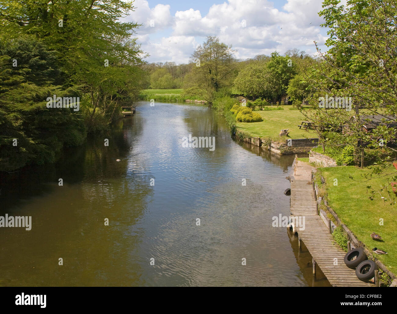 Little Ouse River at Brandon, Suffolk, England Stock Photo - Alamy