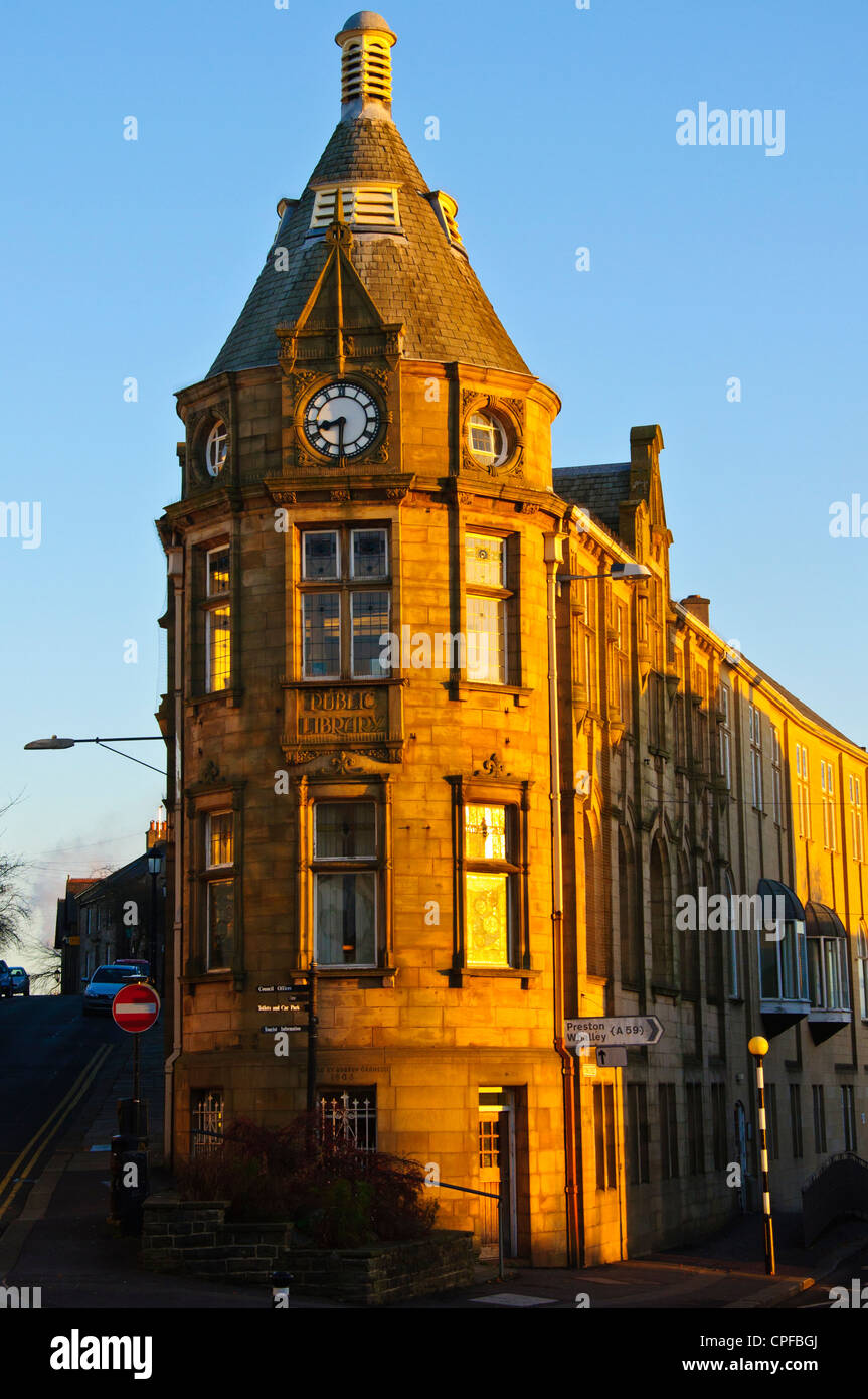 Public library in Clitheroe Ribble Valley Lancashire England Stock ...
