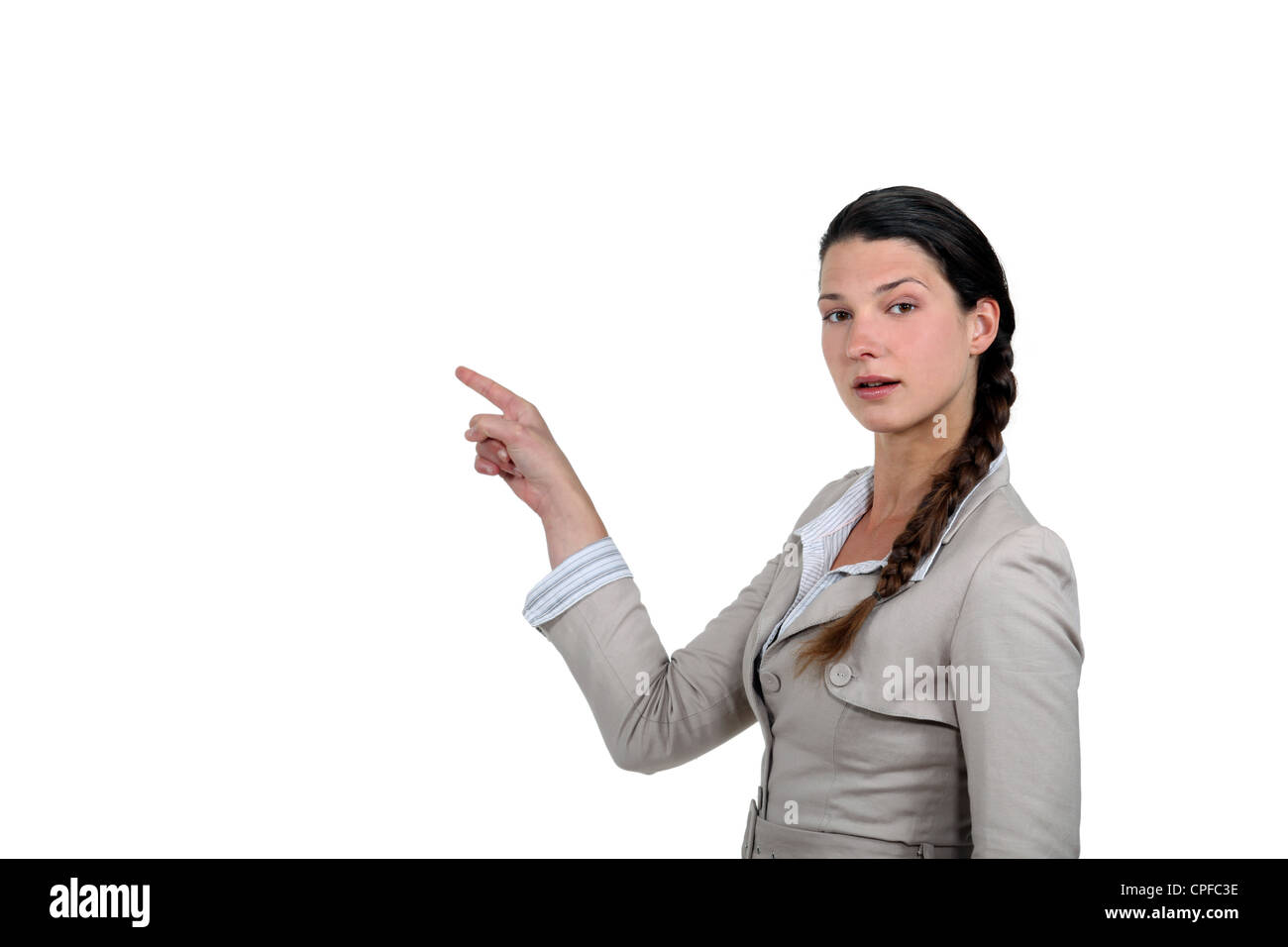 Pointing to figures Cut Out Stock Images & Pictures - Alamy