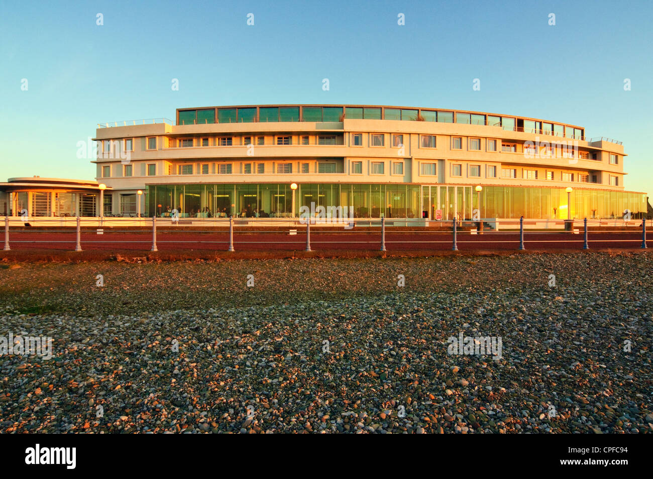 The historic Midland Hotel in Morecambe Lancashire England, an Art Deco ...