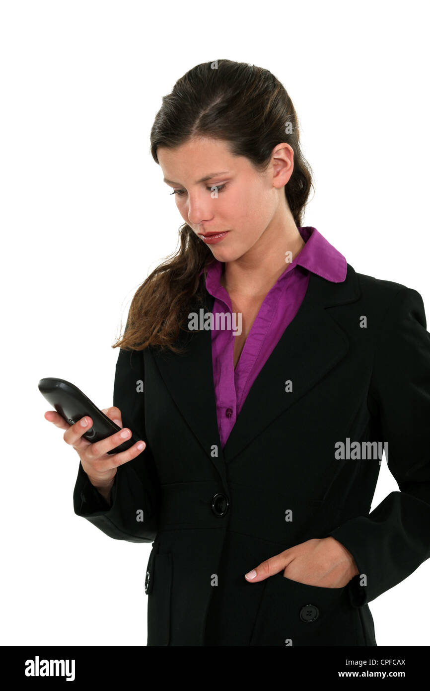 Woman dialing number Stock Photo - Alamy