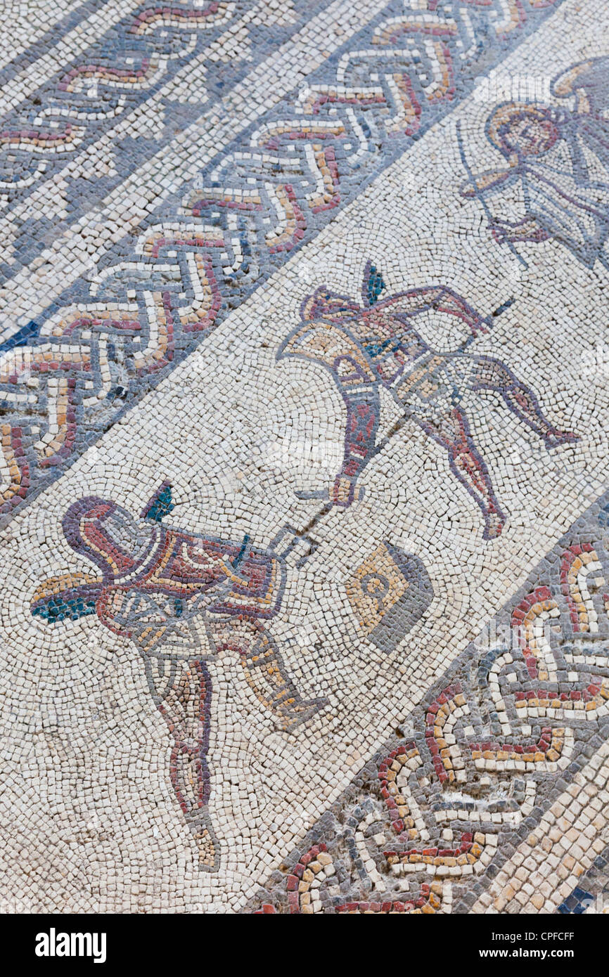 England, West Sussex, Bignor, Bignor Roman Villa, The Venus Room ...