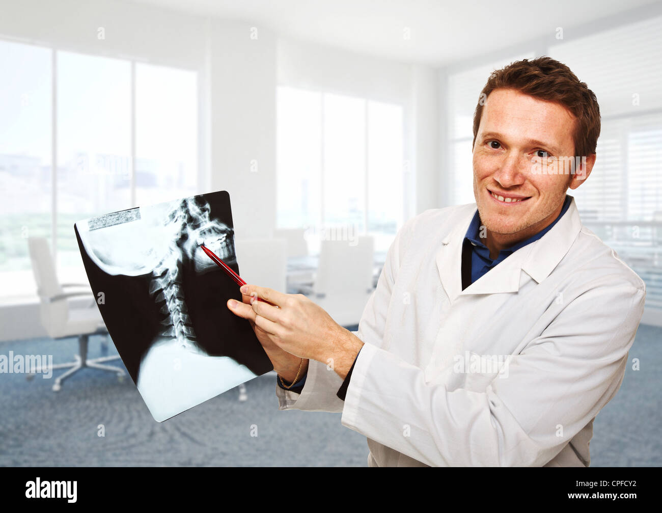 portrait of young medic show xray Stock Photo - Alamy