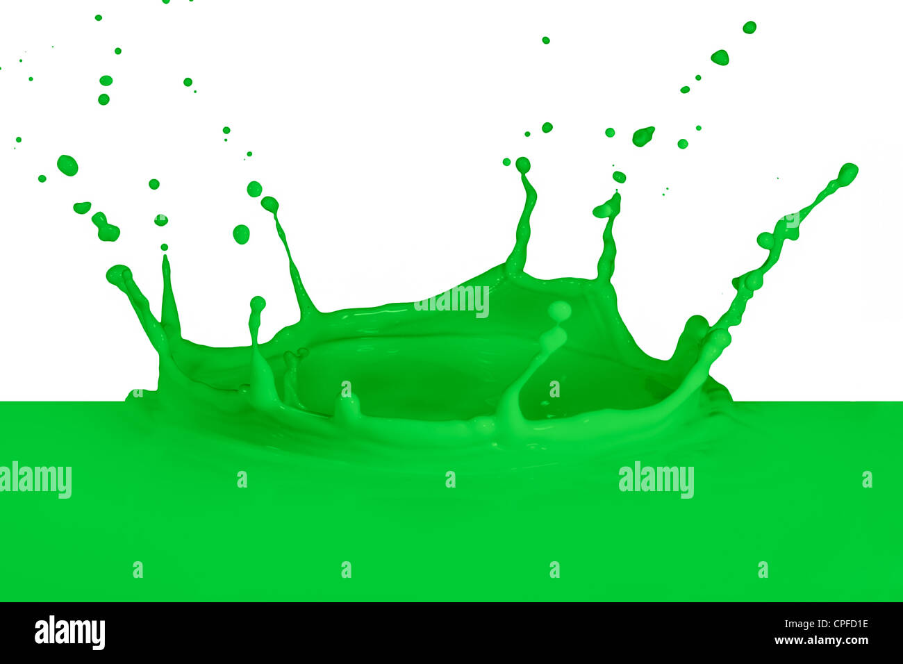 Splashing green paint hi-res stock photography and images - Alamy