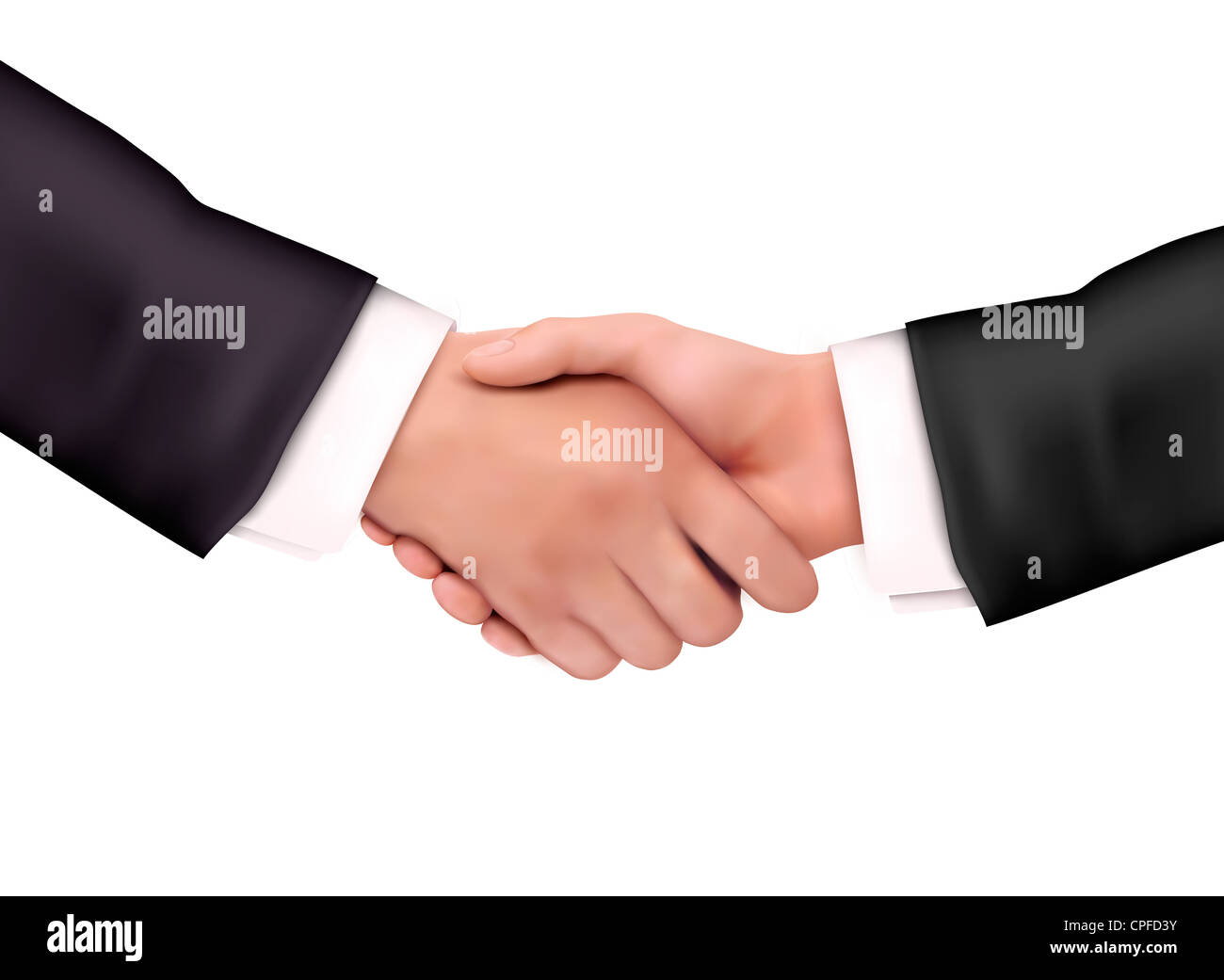 Handshake illustration Stock Photo - Alamy