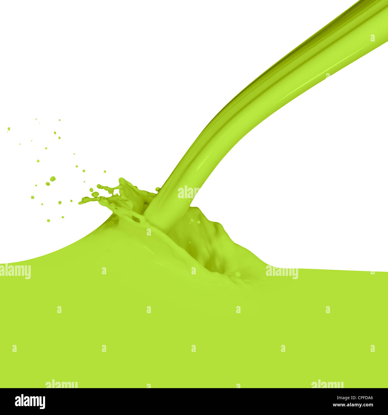 green paint splashing on white Stock Photo - Alamy