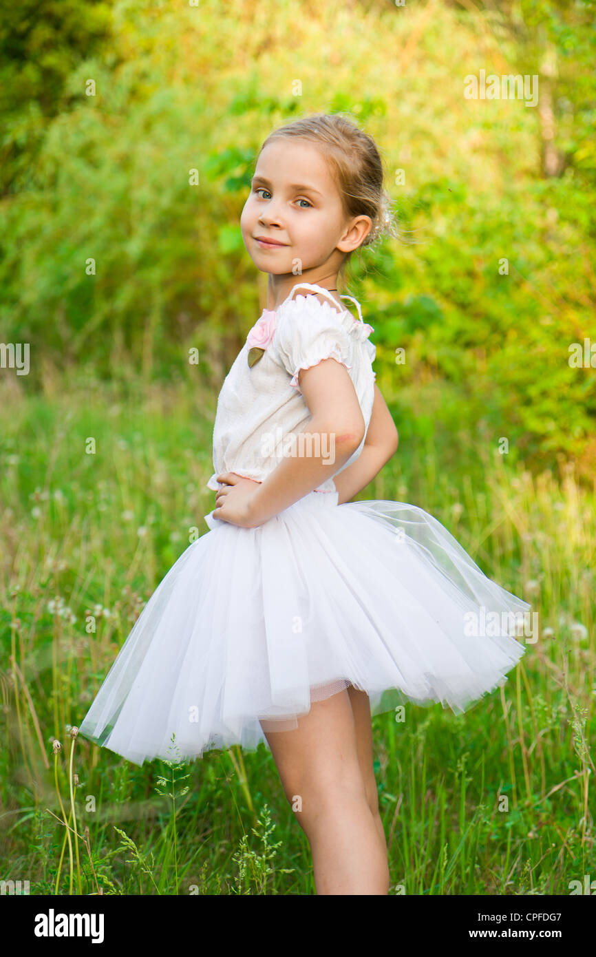 Beautiful girl in the forest outdoor Stock Photo - Alamy