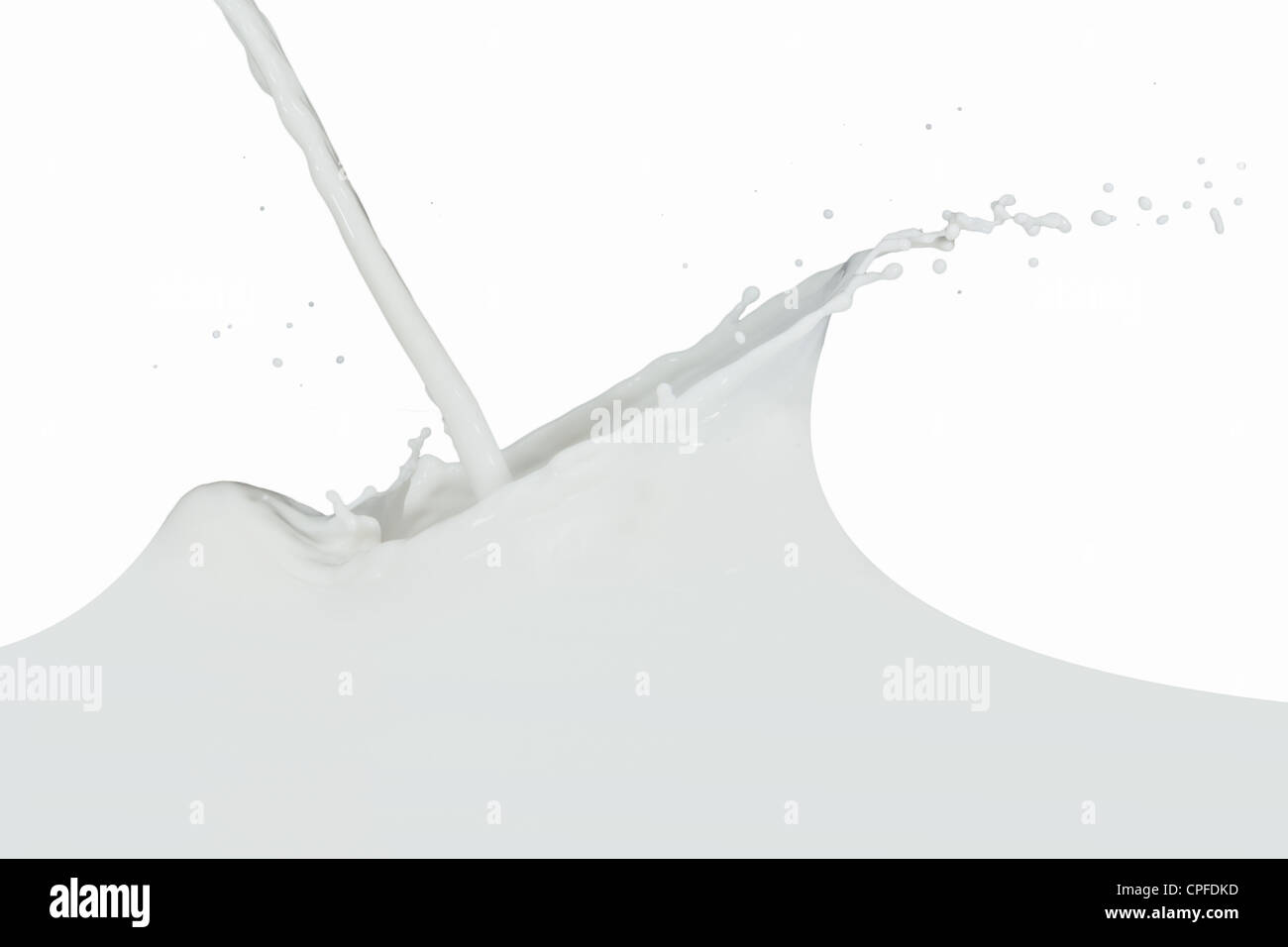 splashing milk isolated on white background Stock Photo - Alamy