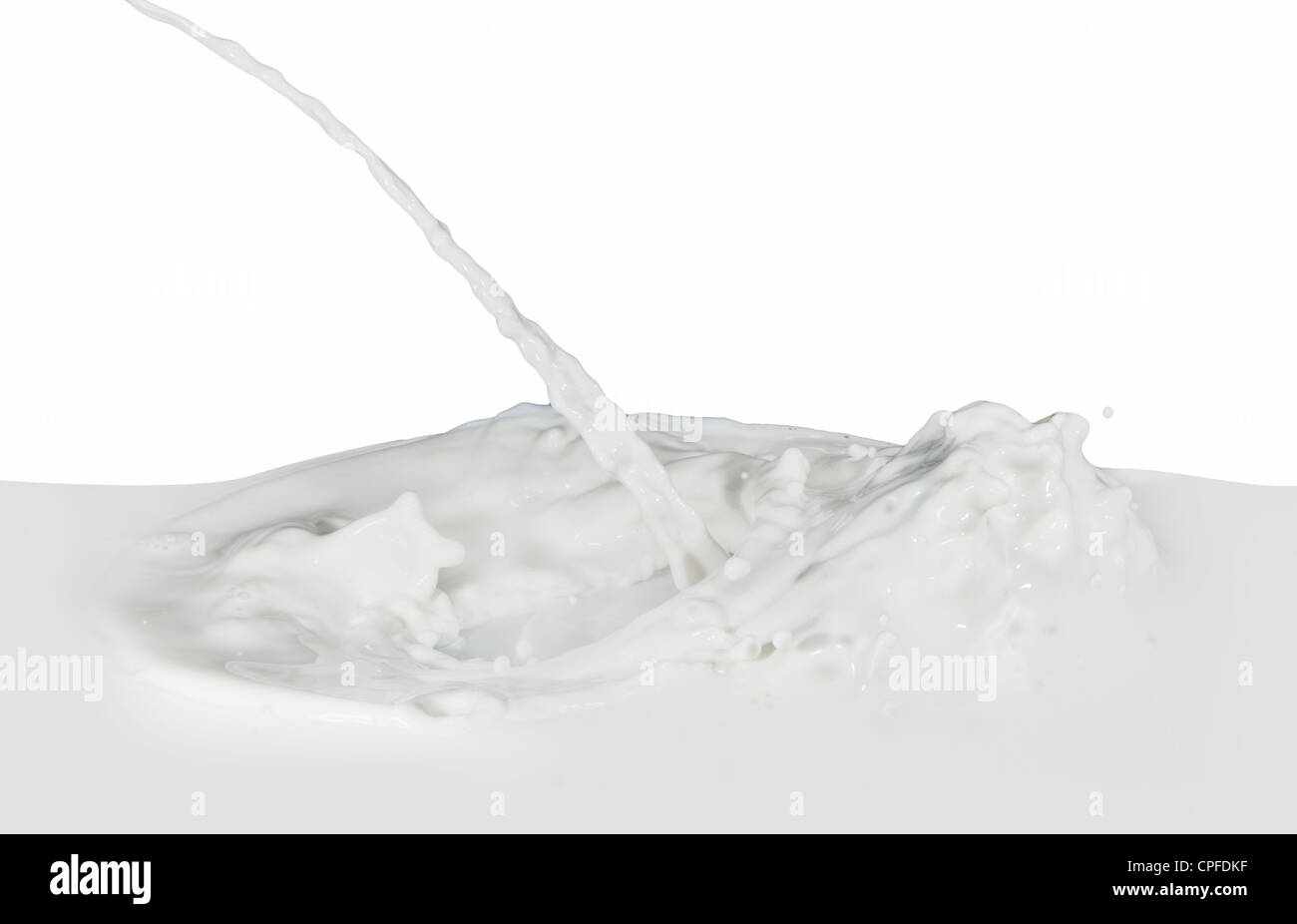 splashing milk isolated on white background Stock Photo - Alamy