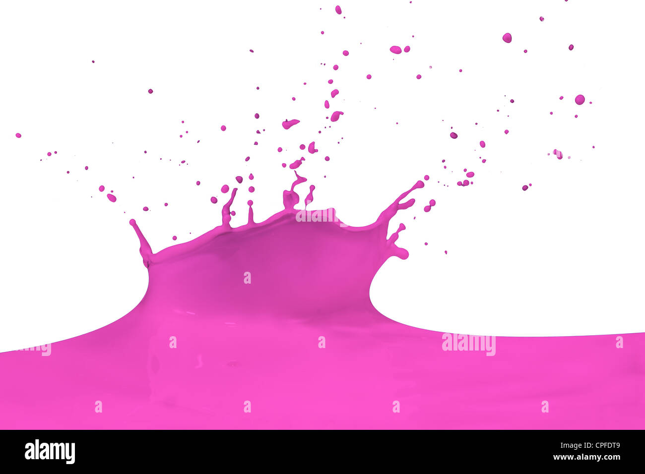 pink paint splashing on white Stock Photo - Alamy