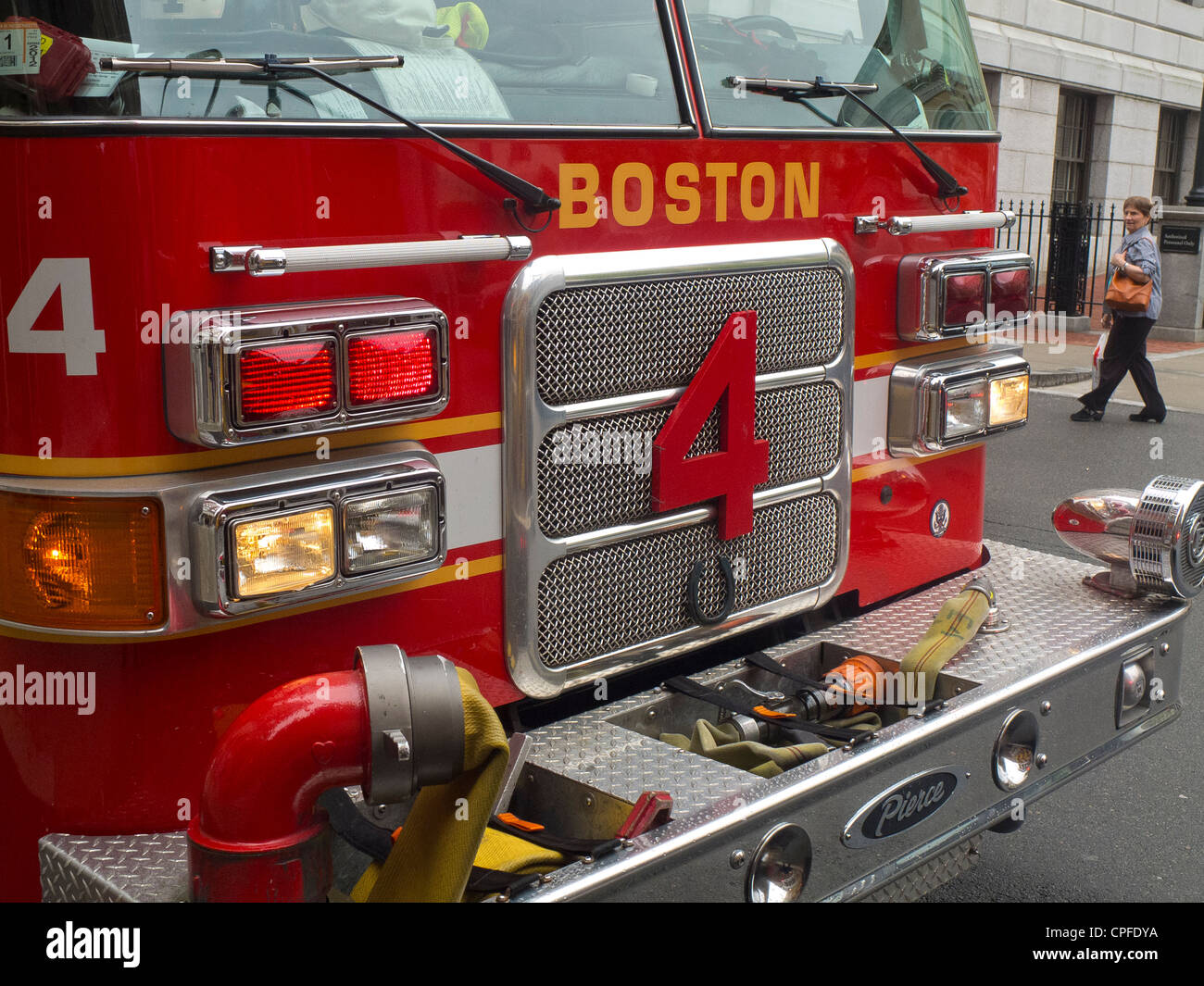 Fire truck front hose hi-res stock photography and images - Alamy