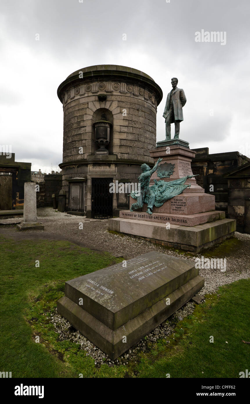 Monument to the memory of Scottish-American soldiersin the old Calton ...