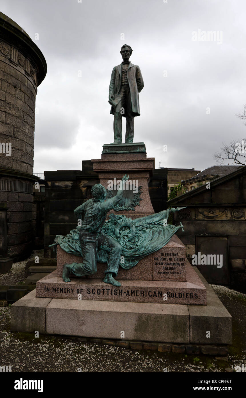 Monument to the memory of Scottish-American soldiersin the old Calton ...