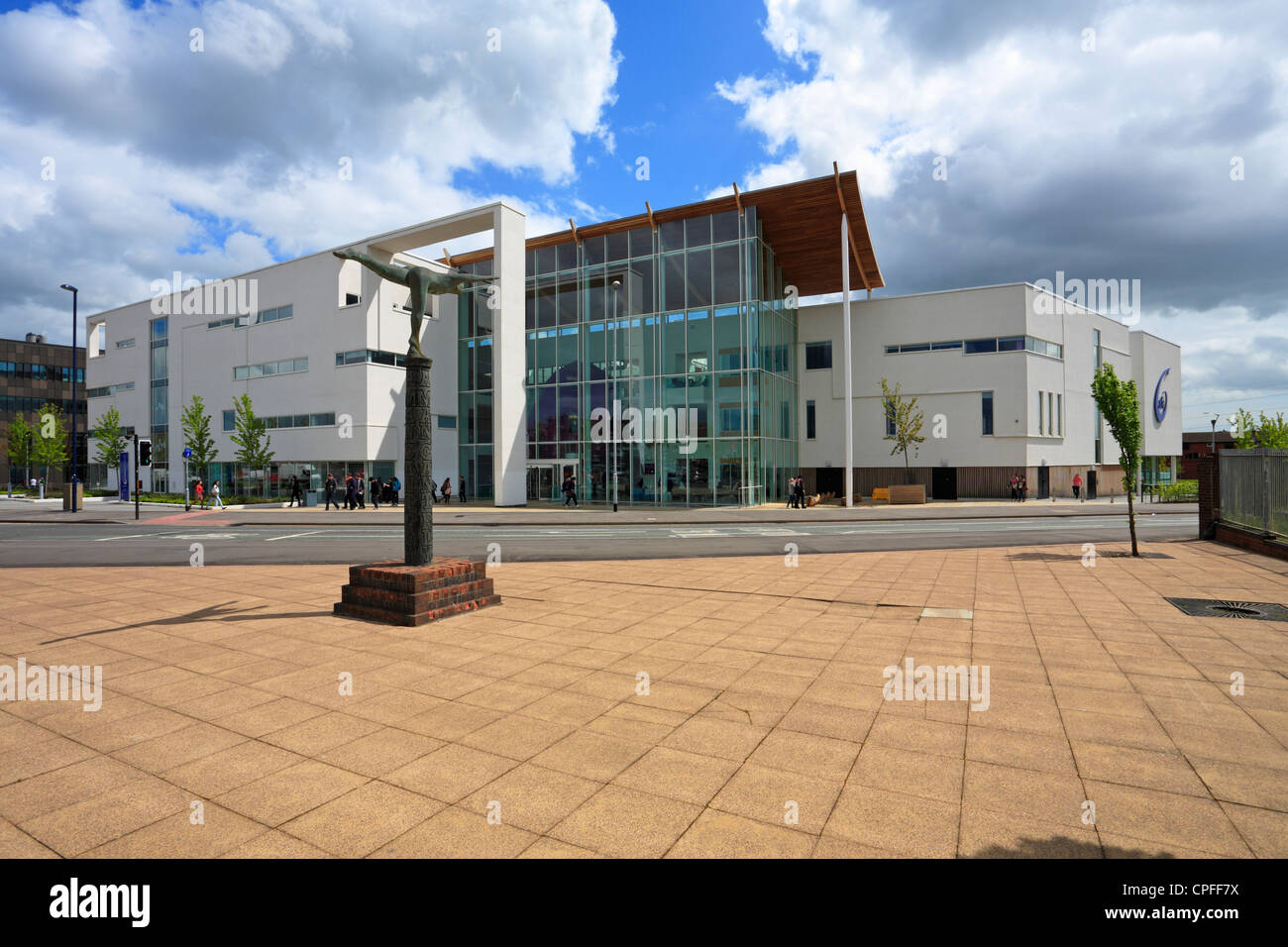 The Sixth Form College and A Man Can't Fly statue, Stoke on Trent ...