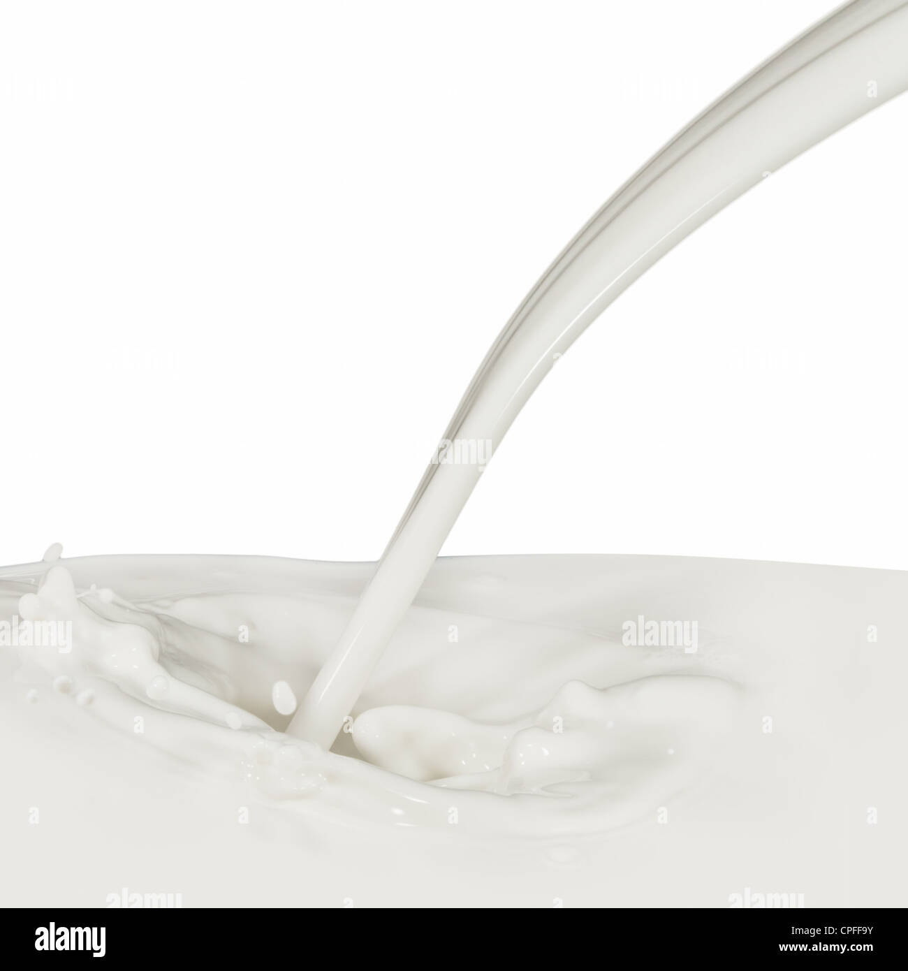 splashing milk isolated on white background Stock Photo - Alamy