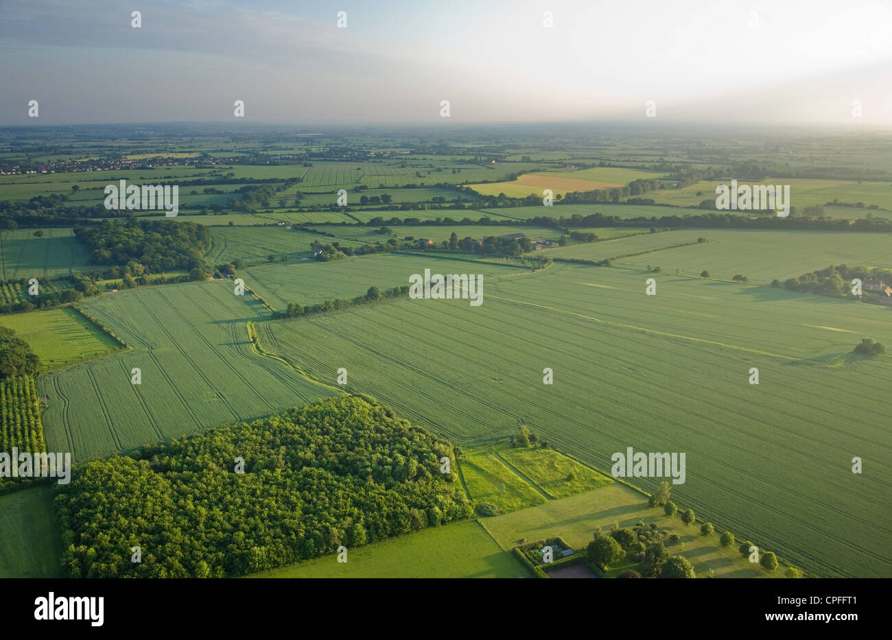 Green fields from the air hi-res stock photography and images - Alamy