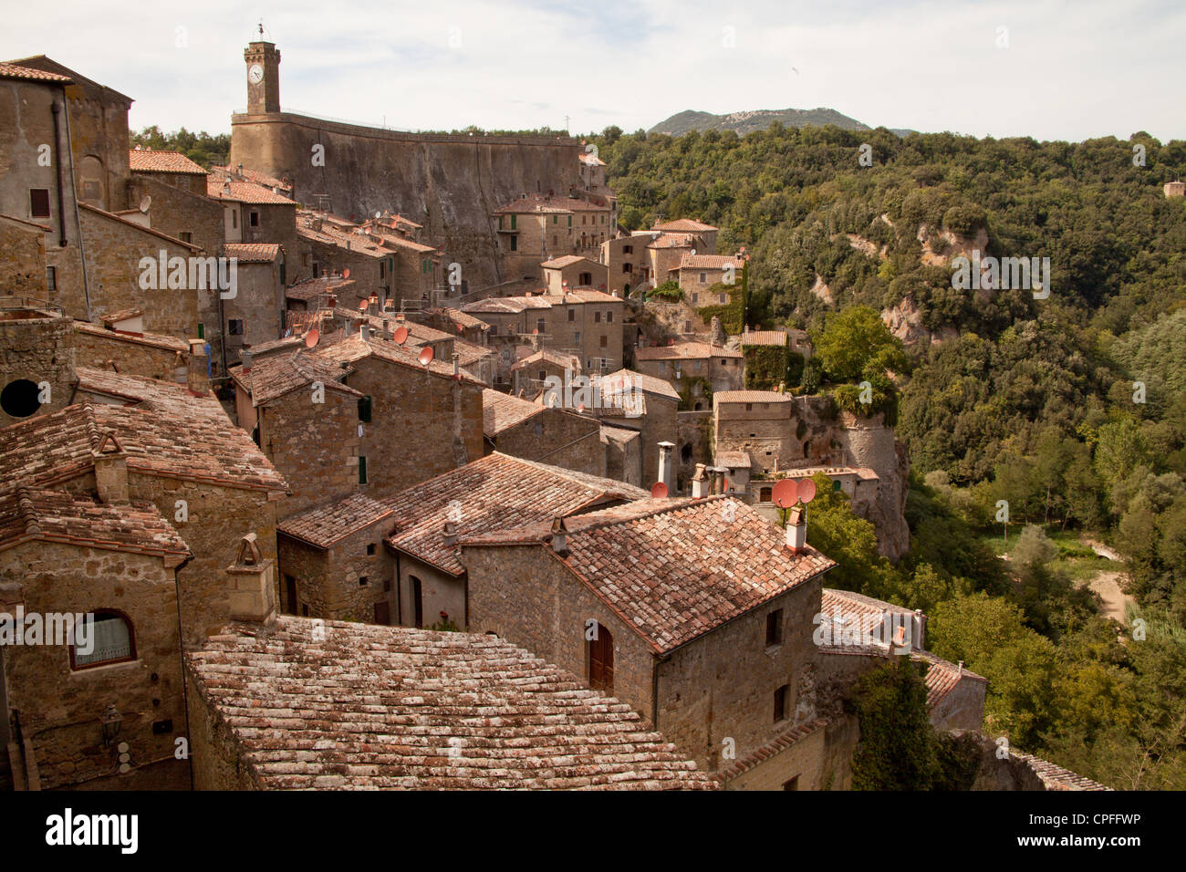 Sorano in south Tuscany, Italy Stock Photo - Alamy