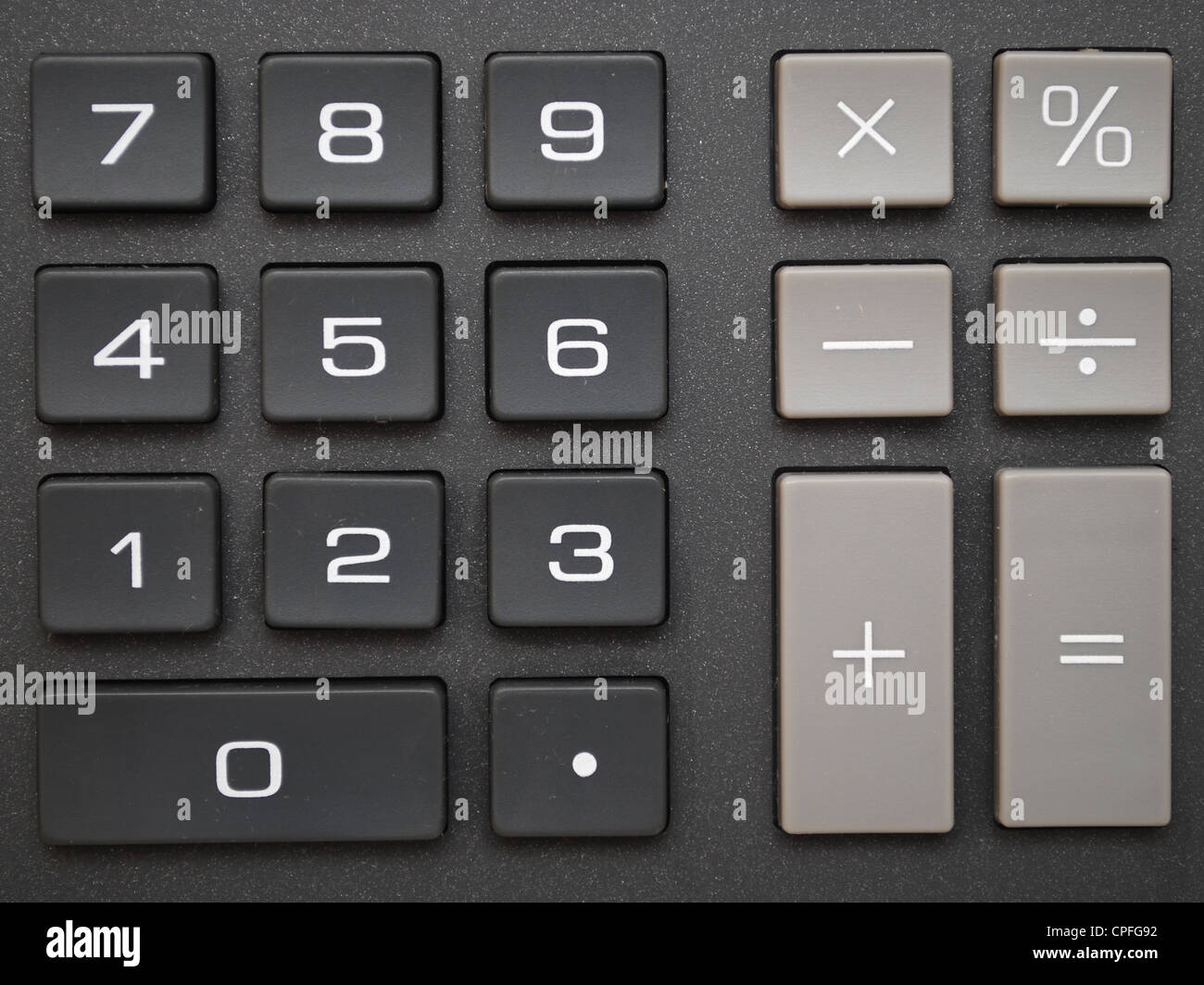 Buttons of a calculator Stock Photo - Alamy
