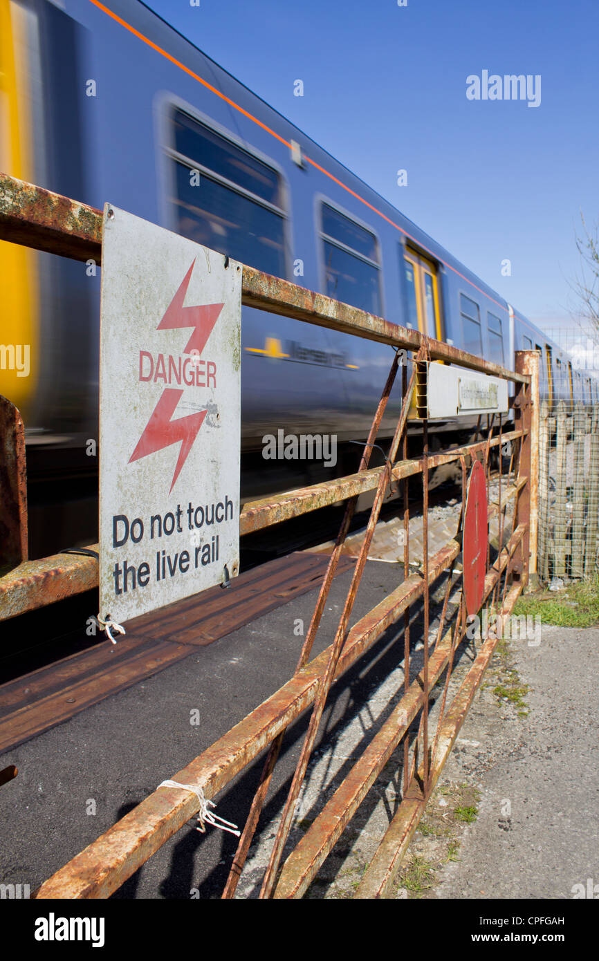 Train crossing unmanned level crossing hi-res stock photography and ...