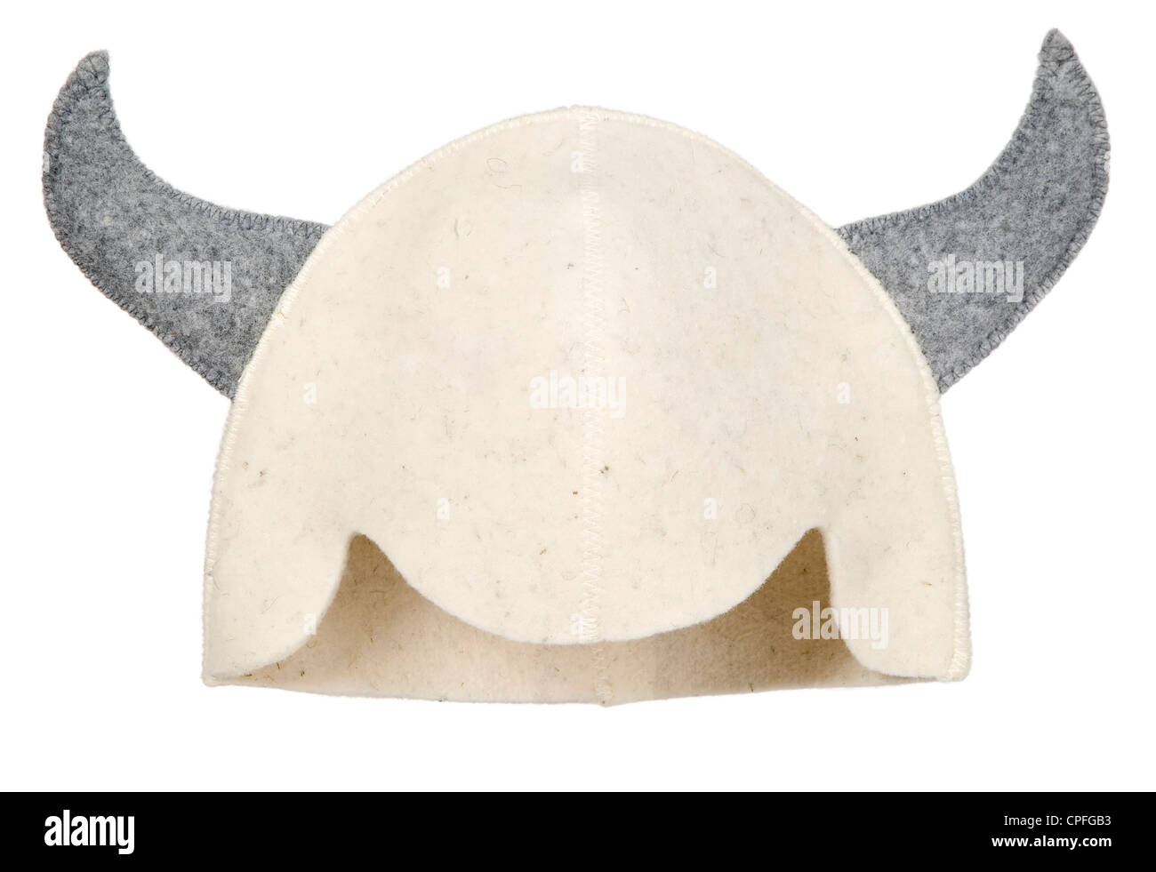 White cap with horns for the bath Stock Photo - Alamy