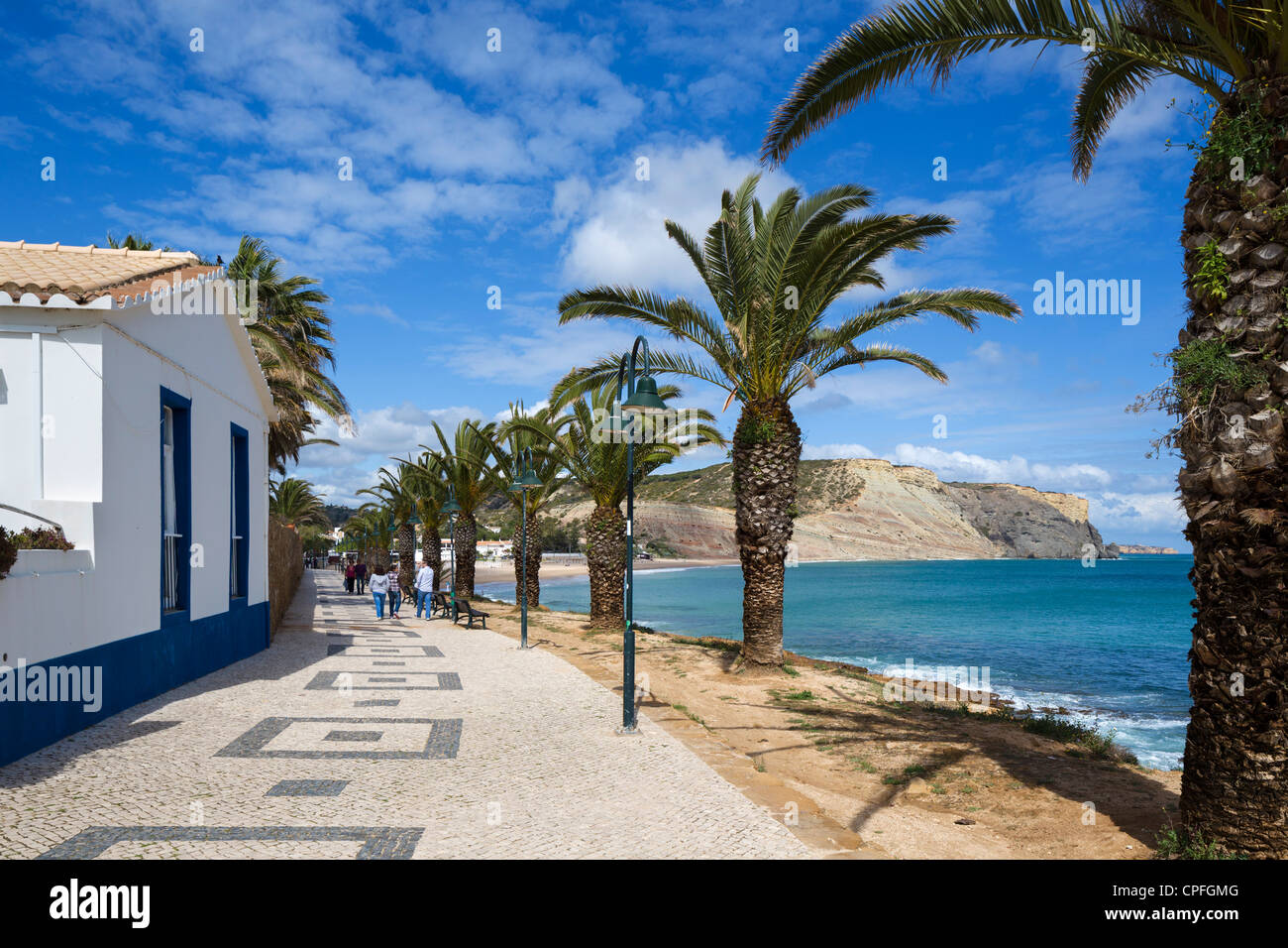 Seafront and beach in Luz, Algarve, Portugal Stock Photo - Alamy