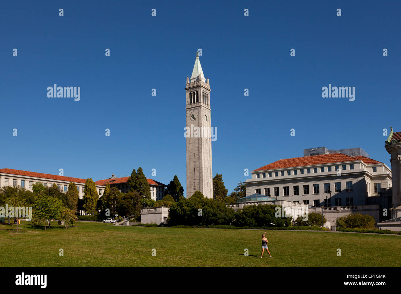 Sather Tower at the center of UC Berkeley campus Stock Photo - Alamy