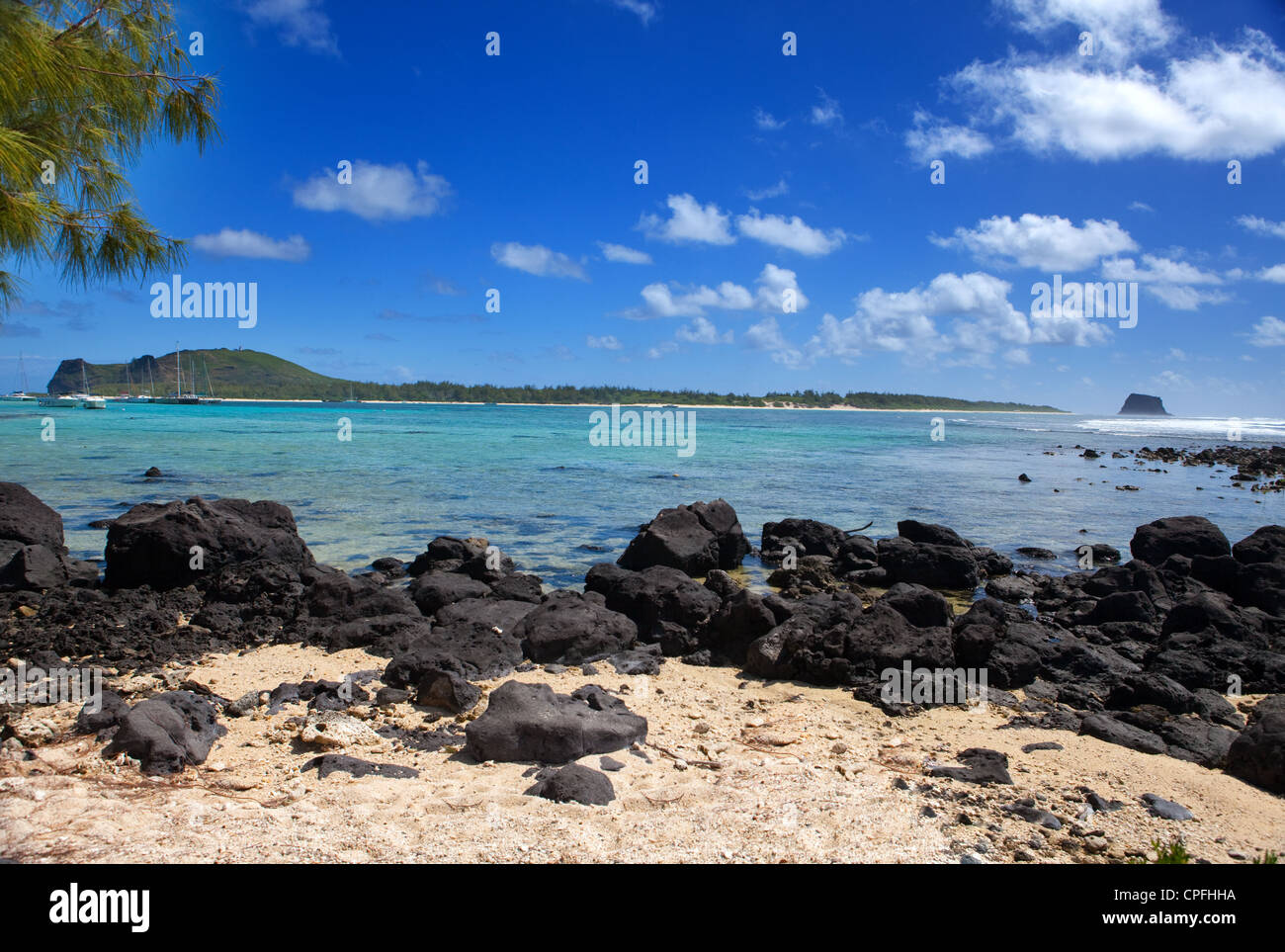 Mauritius. Stony landscape of the island Gabriel Stock Photo - Alamy