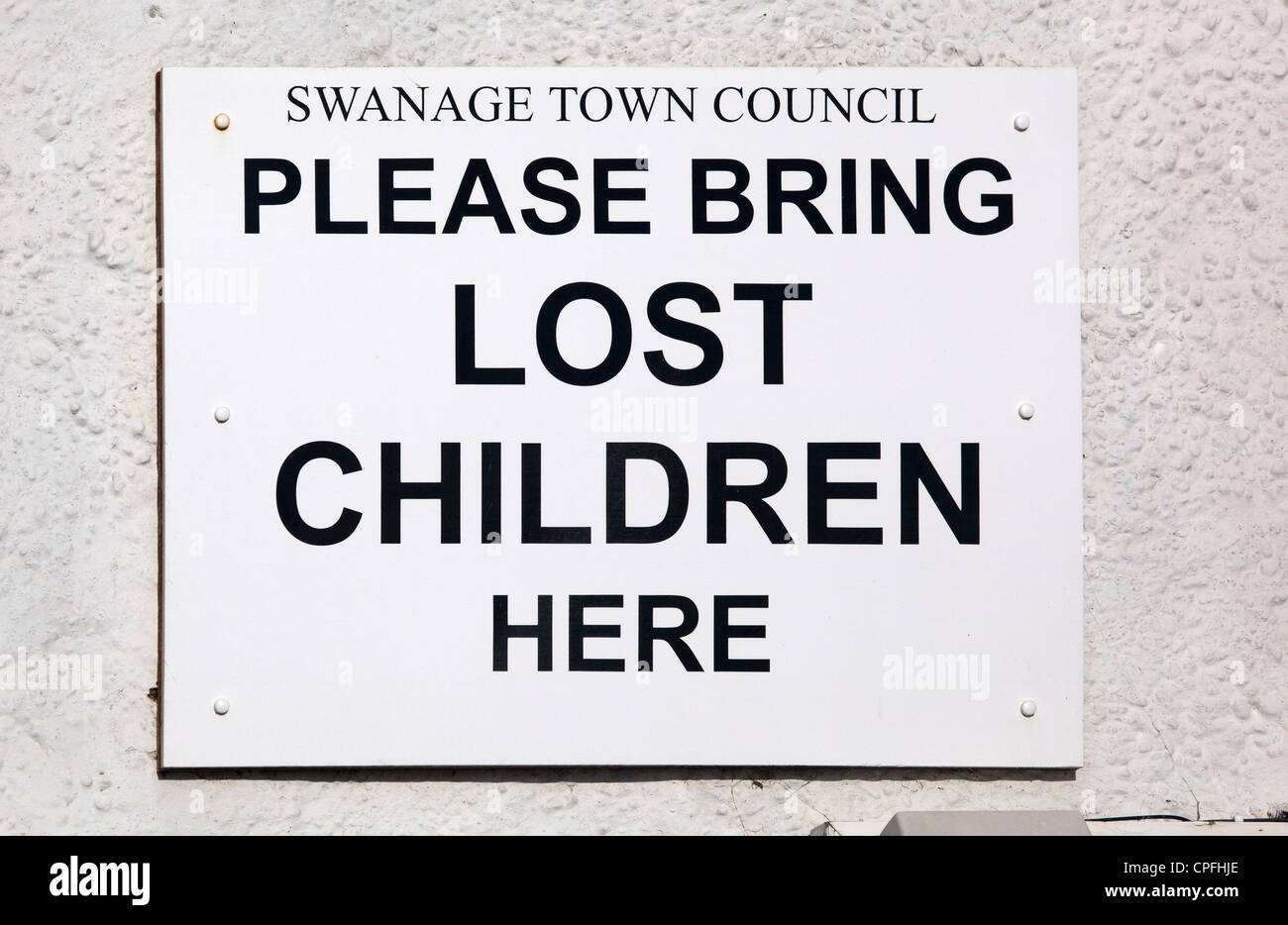 Lost Children Sign Stock Photo - Alamy