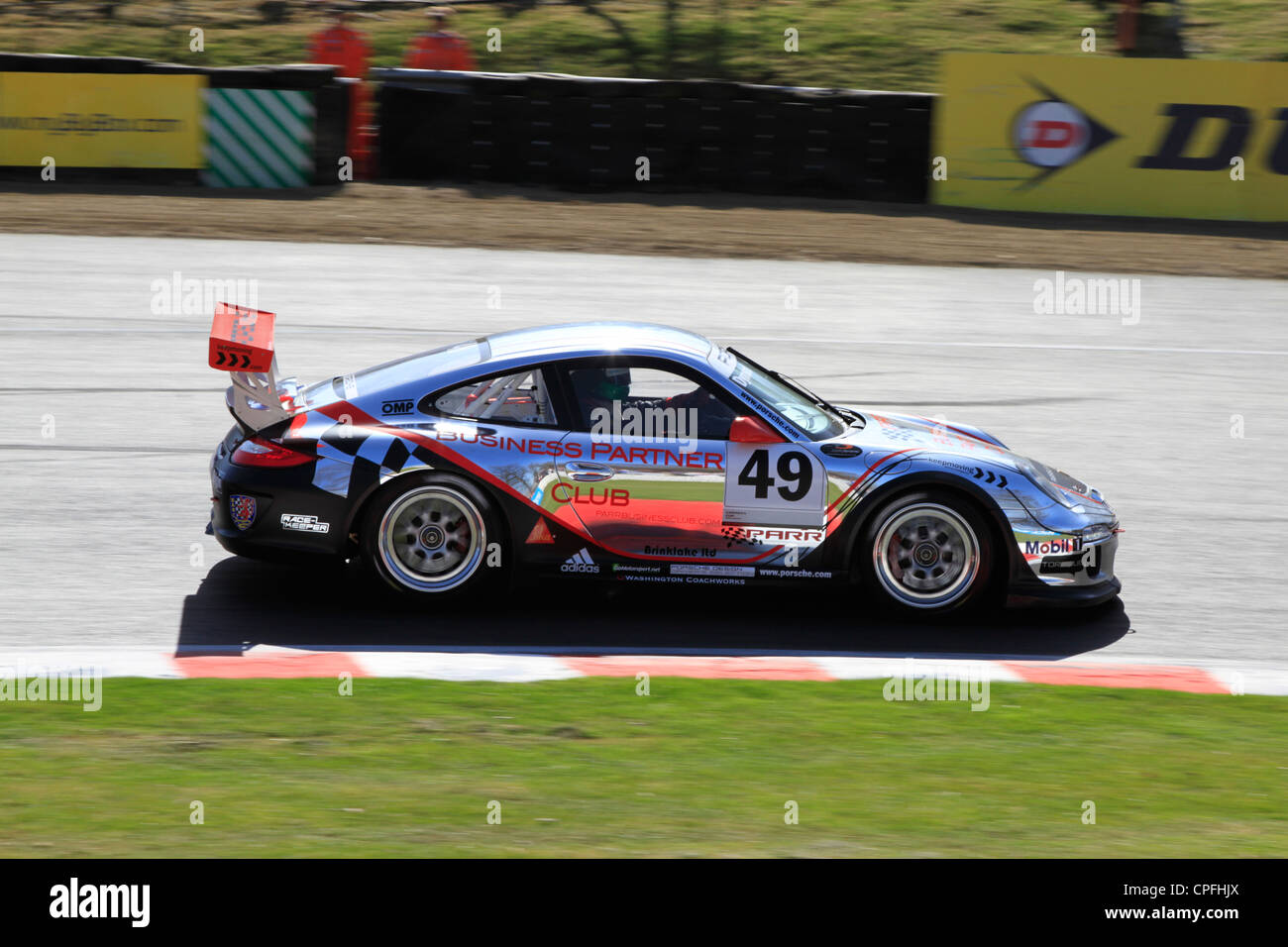 Chris Dymond racing around Druids corner in the Porsche Carrera Cup at ...