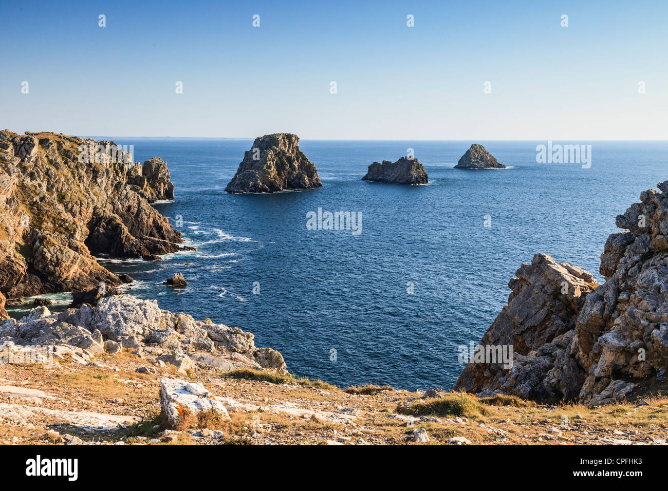 Les Tas de Pois, Pointe de Pen-Hir, Crozon Peninsula, Brittany, France ...