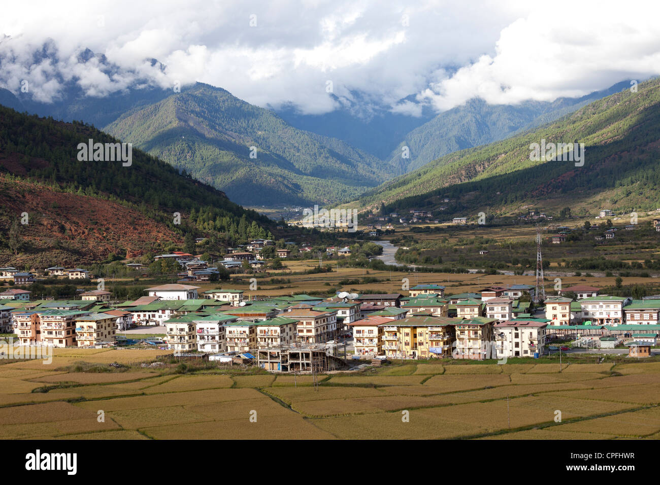 Town of Paro, Bhutan Stock Photo - Alamy