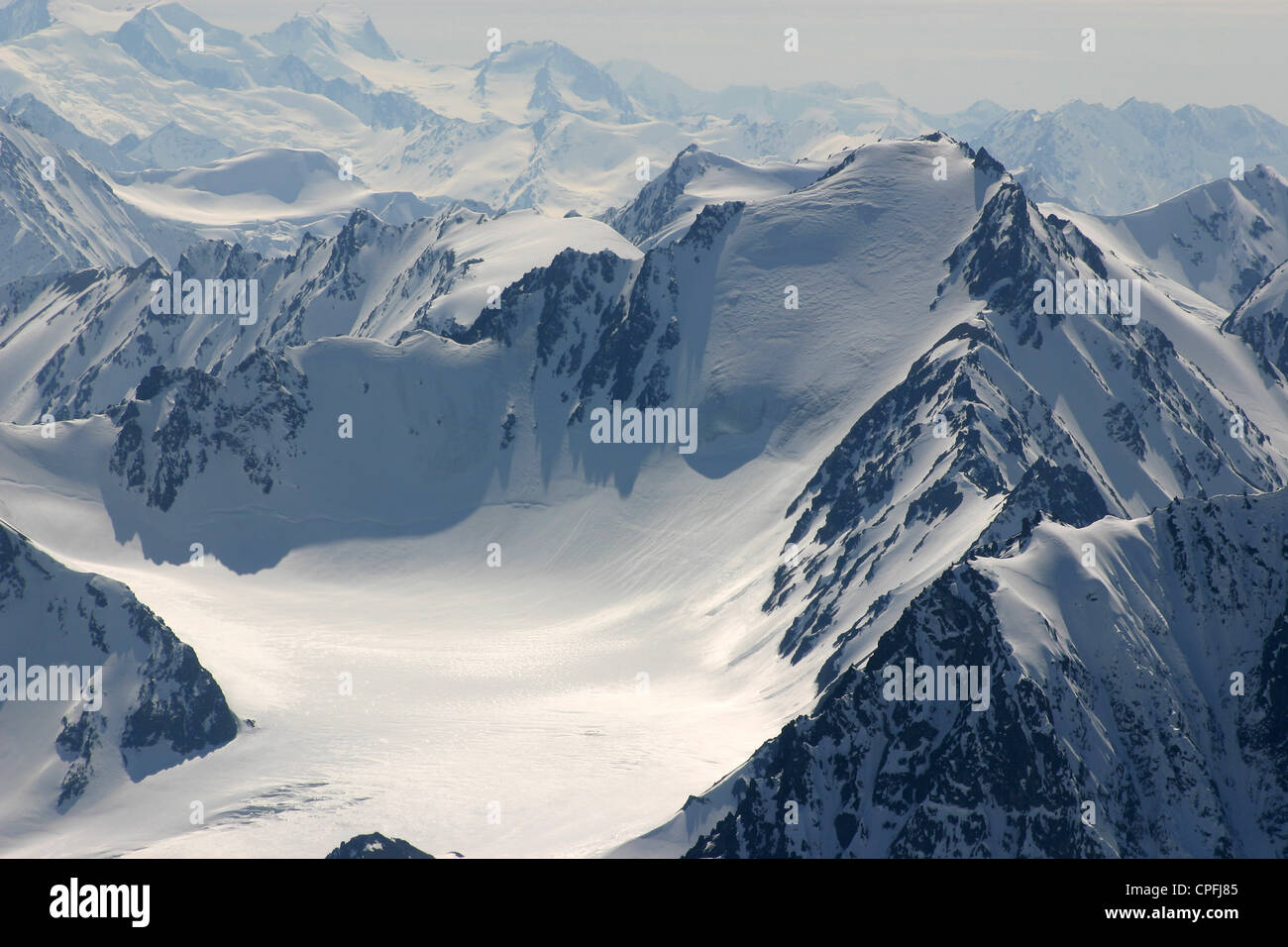 Aerial majesty over the Alaska Range Stock Photo - Alamy