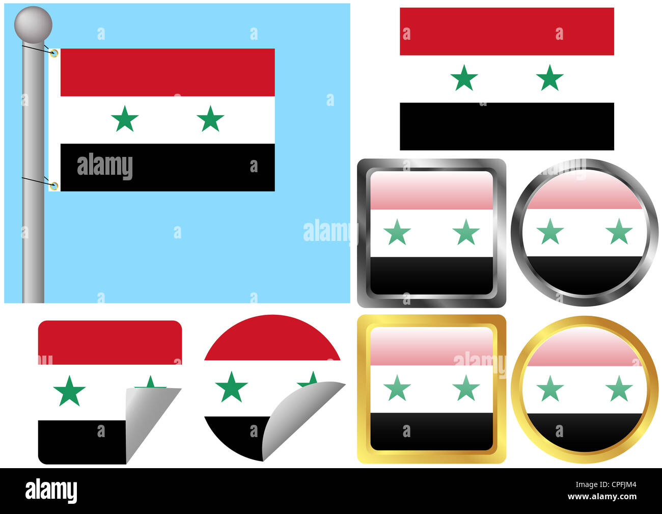 National symbols flag syria hi-res stock photography and images - Alamy