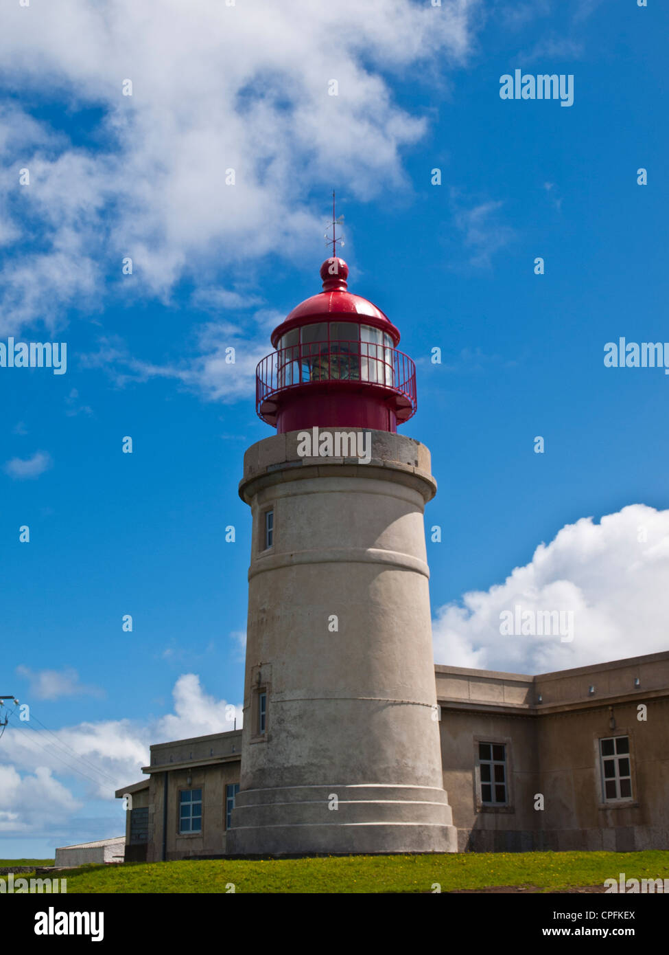 Lighthouse in Flores island, The Azores Stock Photo - Alamy