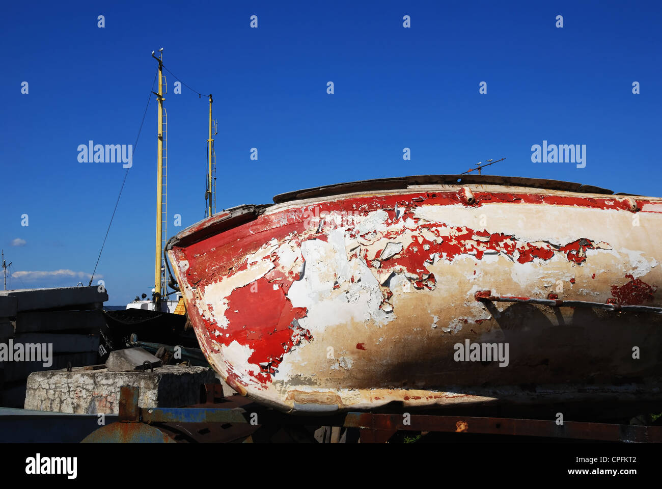 Boat peeling paint hi-res stock photography and images - Alamy