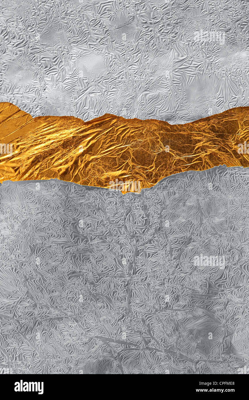 Shiny gold silver foil hi-res stock photography and images - Alamy
