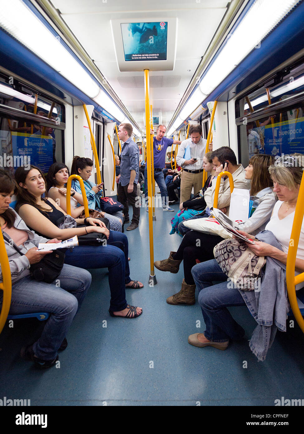 Packed subway train hi-res stock photography and images - Alamy