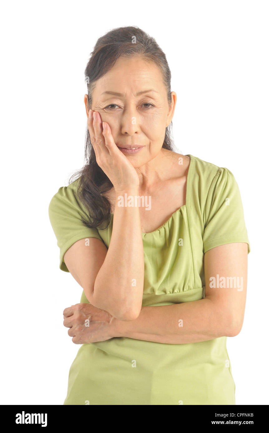 Portrait smiling senior arms hi-res stock photography and images - Alamy