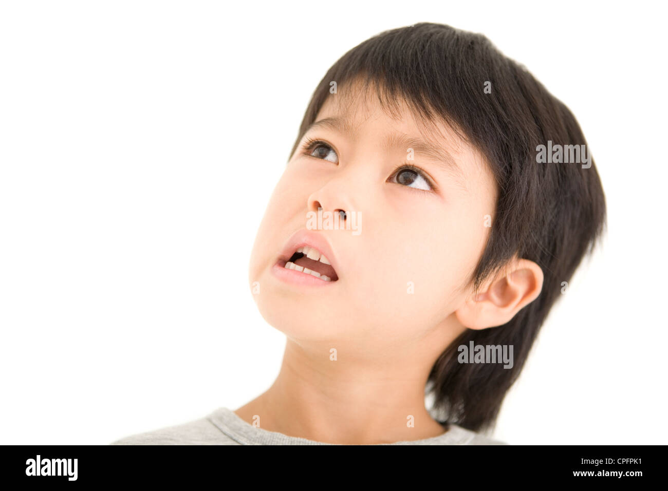 Boy making a strange face Stock Photo - Alamy